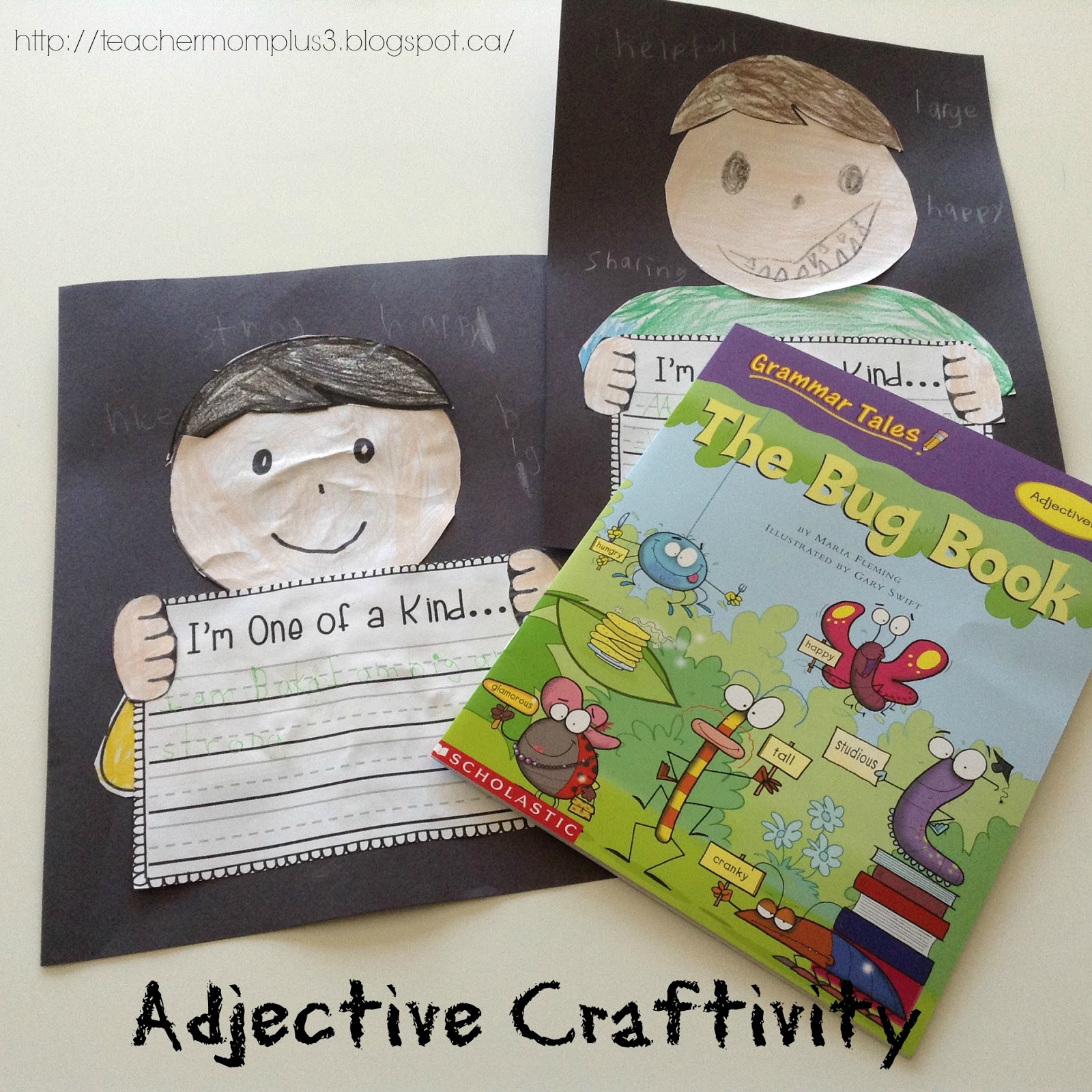 TeacherMomPlus3: Adjective Craftivity
