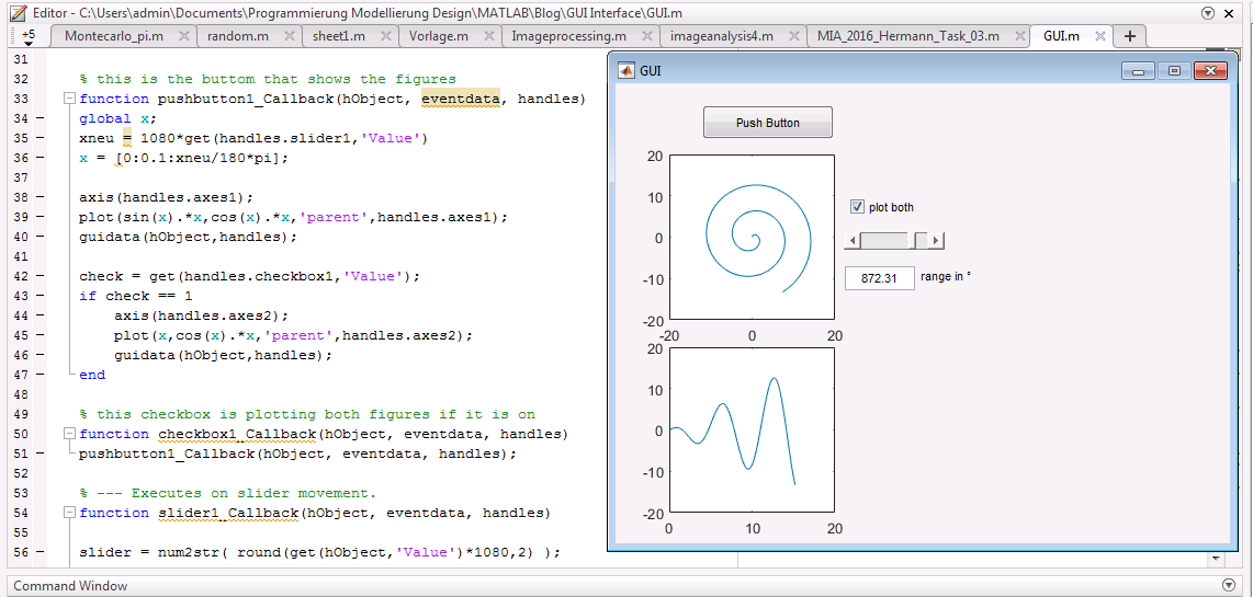 Matlab Gui Interface
