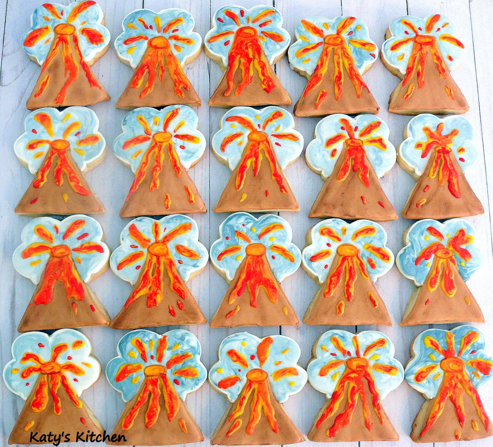 Katy's Kitchen: Erupting Volcano Cake and Cookies