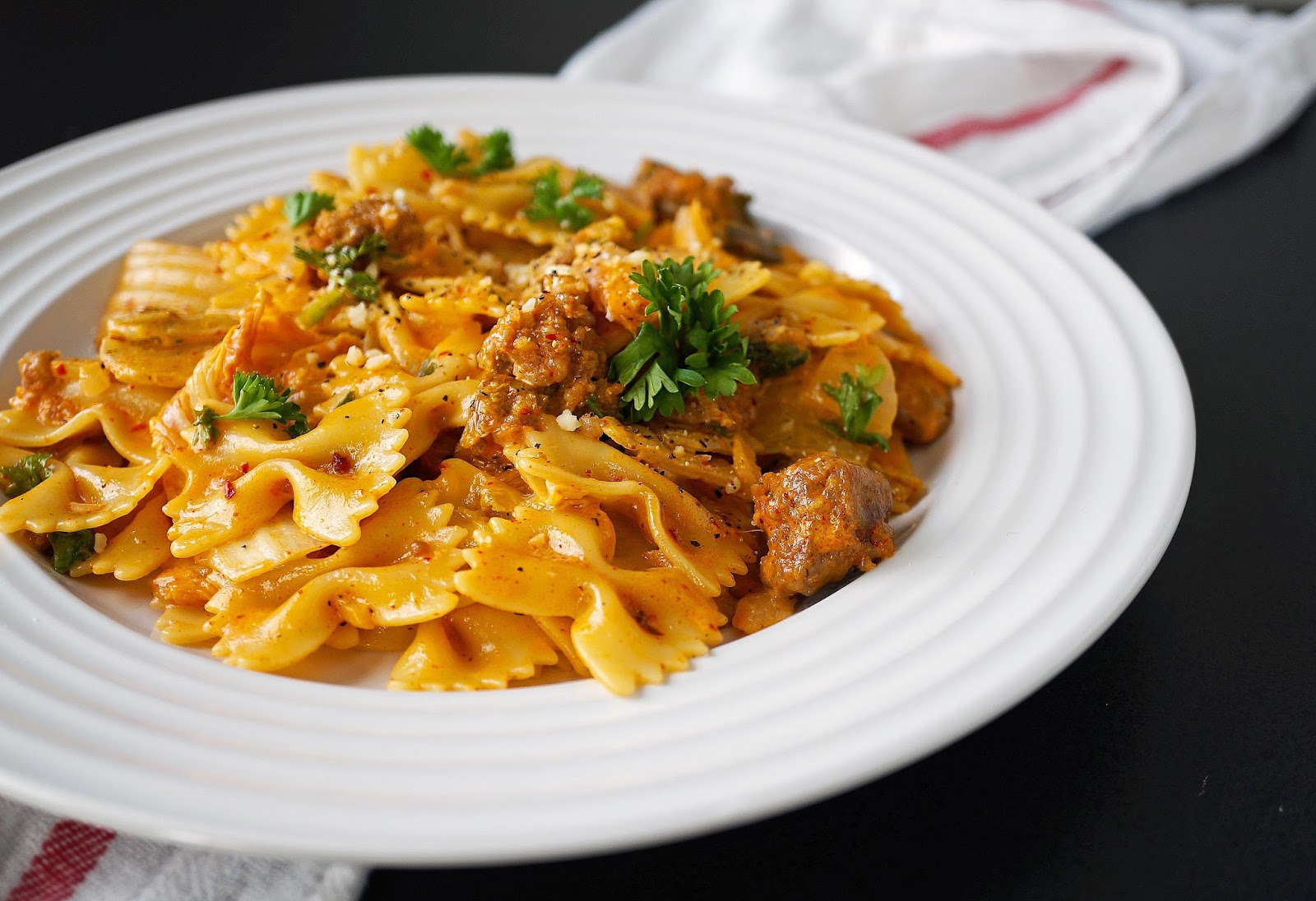 Miss Hangrypants: Creamy Kimchi and Sausage Pasta