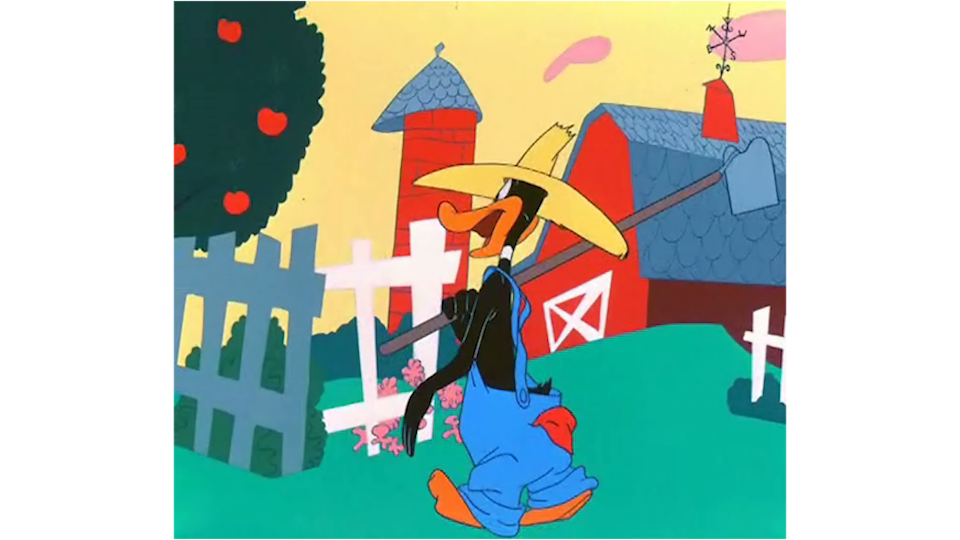 Animation Reference: Daffy Duck walk cycle from 'Duck Amuck' - 1953