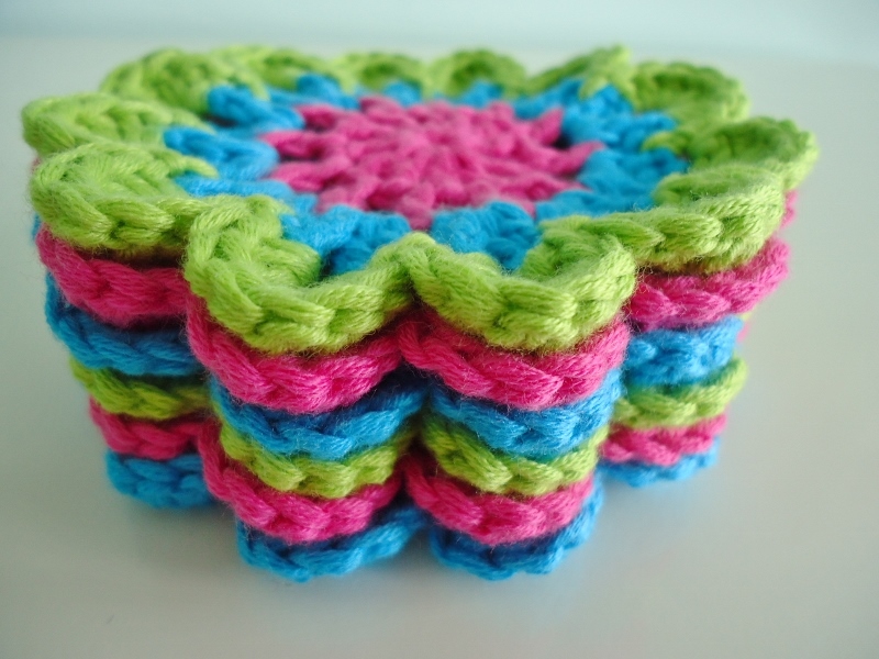 A Playful Stitch: Japanese Flower Crochet Coasters