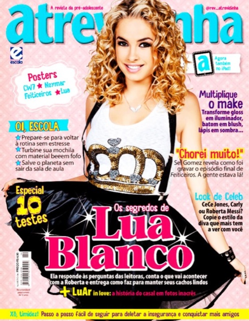 Lovers Lua Blanco: Lua Blanco na capa da revista Atrevidinha!