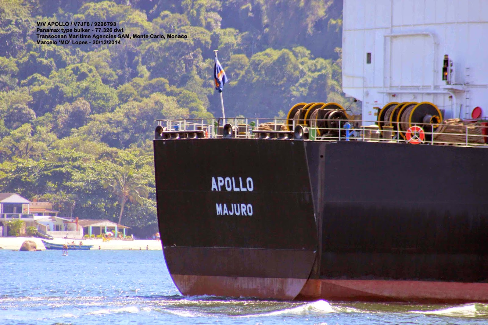 Santos Shiplovers: M/V Apollo / V7JF8 - Panamax da Transocean Maritime ...