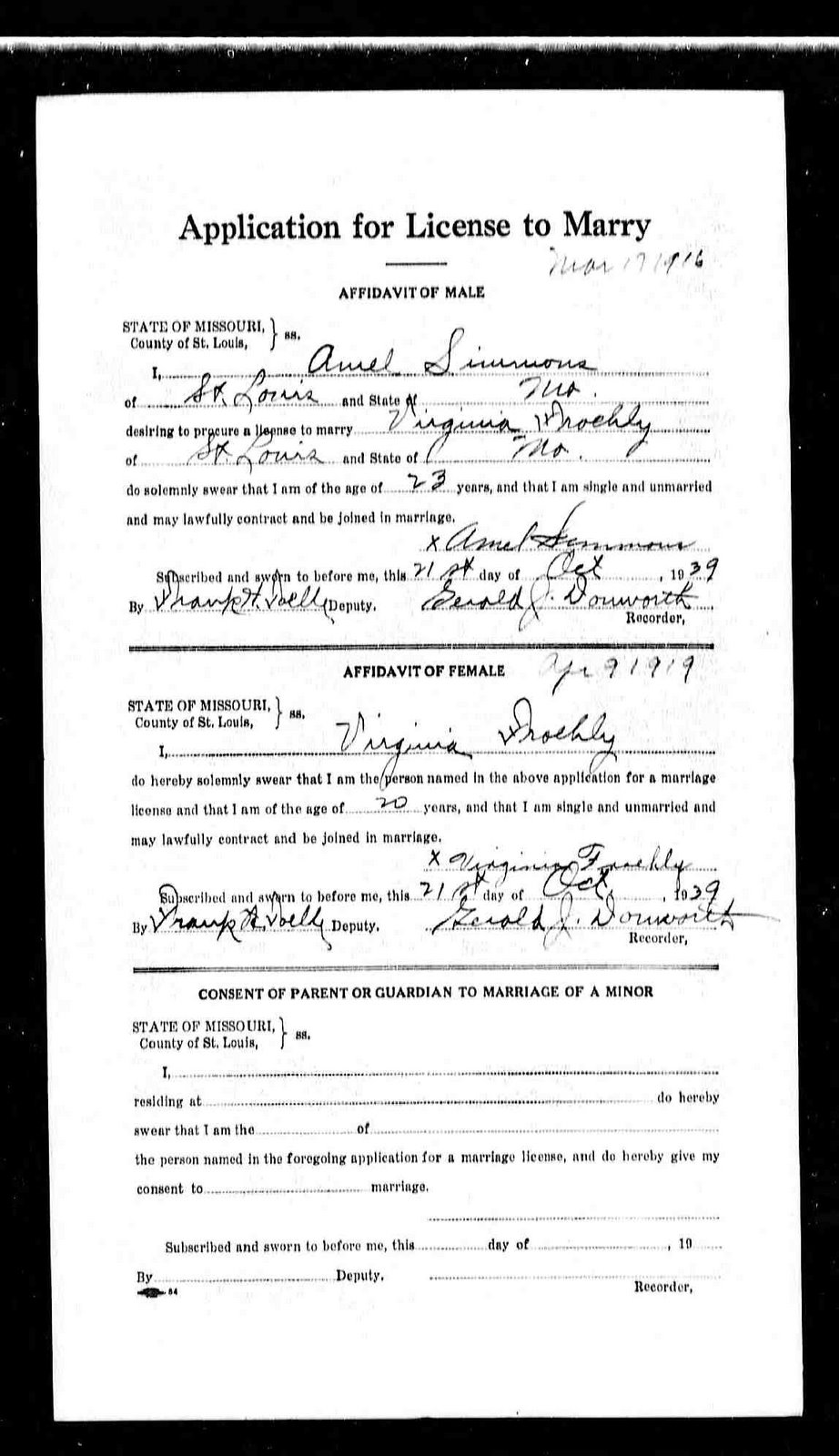 State Of Virginia Marriage Certificate Forms
