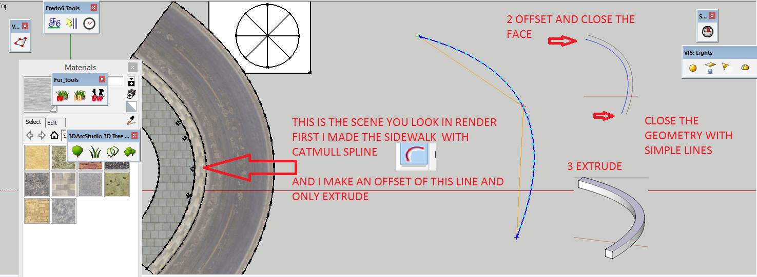 SKETCHUP TEXTURE: Sketchup tutorial - As perfectly texturize a curved ...