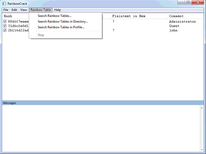 My Cybersecurity Journal: Rainbow Table Attack Using RainbowCrack
