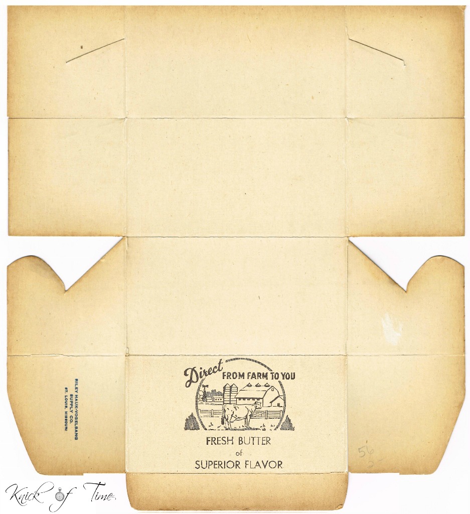 Printable Antique Butter Box - Knick of Time