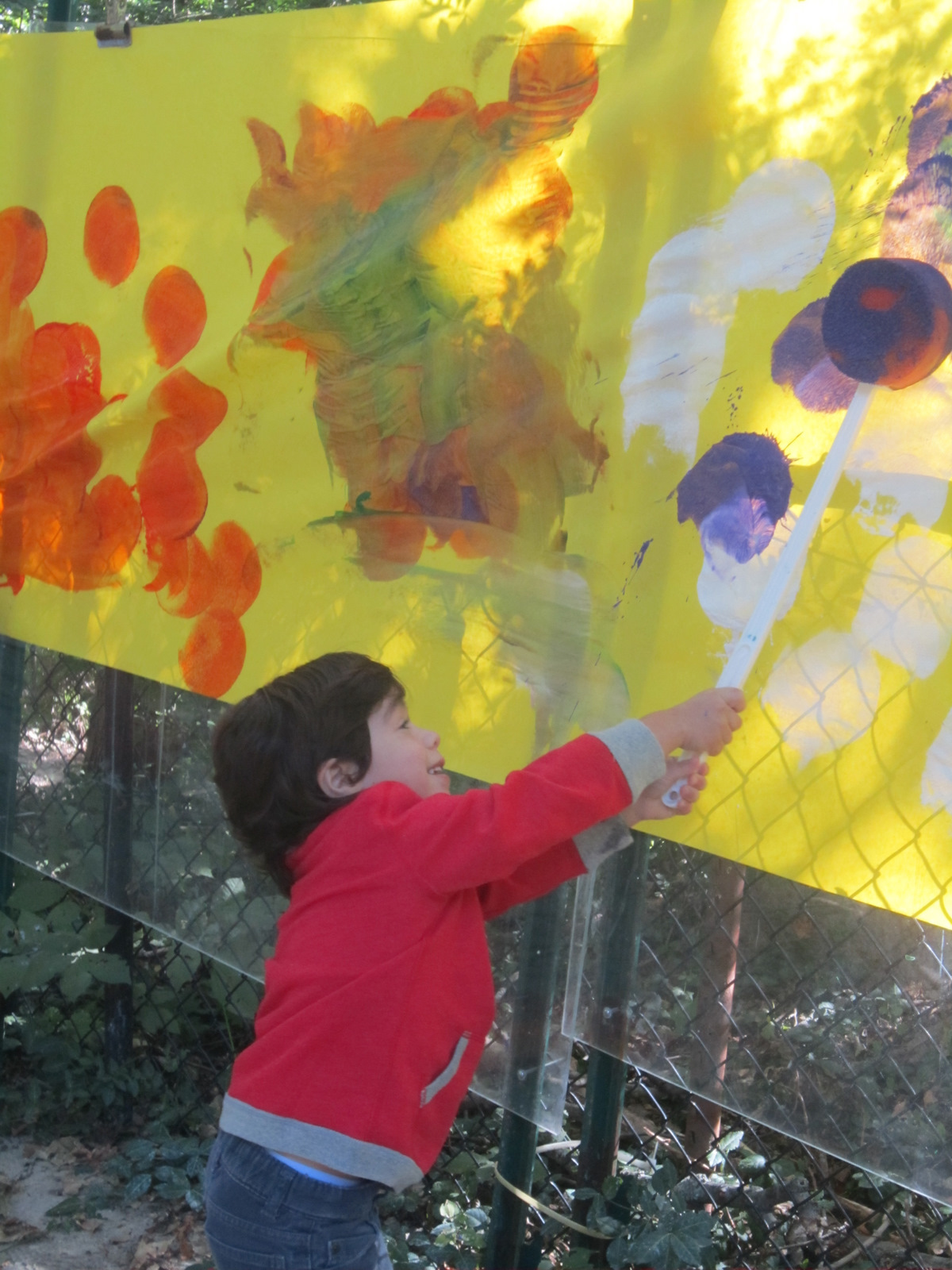 Playfully Learning: Gross Motor Painting
