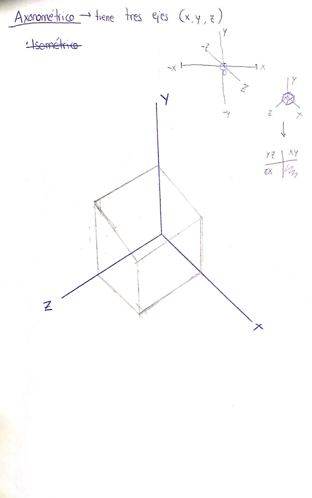 Ejercicio vistas. Proyección cilíndrica.