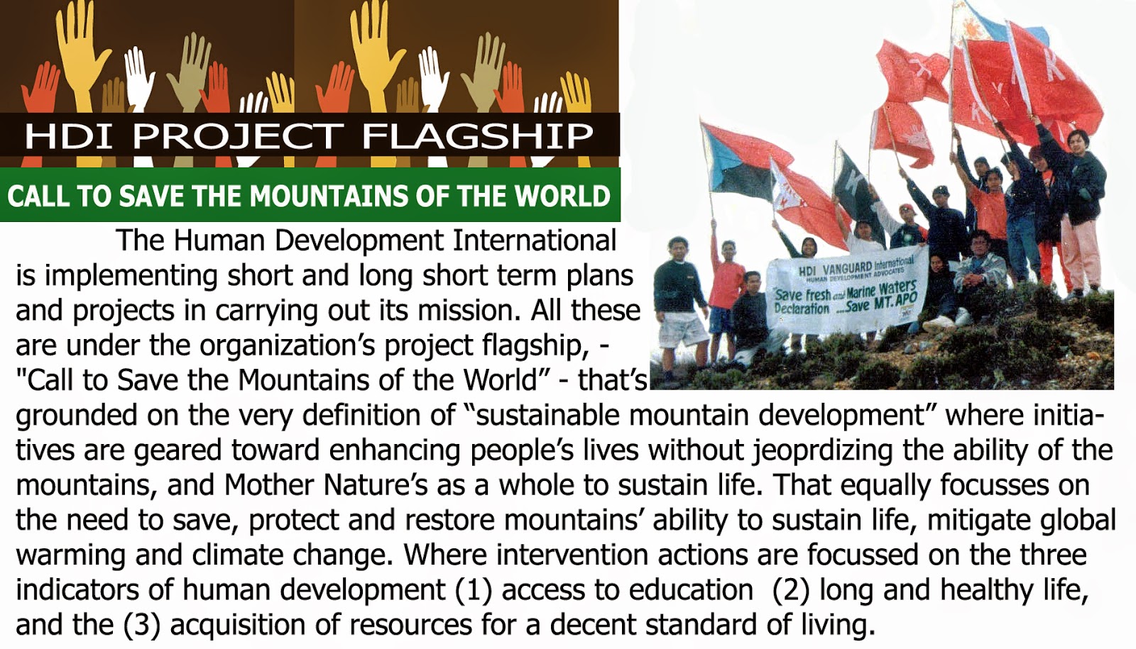 Vision and Mission Statement - Human Development International