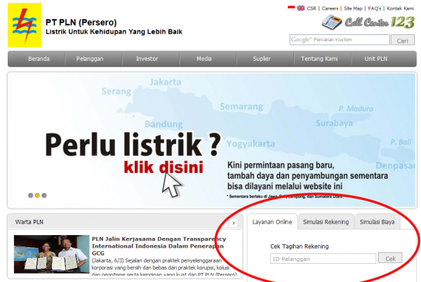 Cara cek tagihan listrik online | Solo Nge-Blog