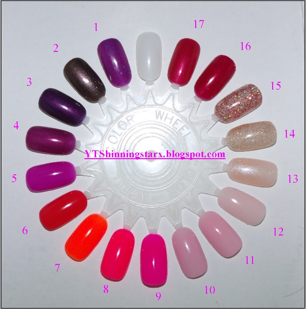 YTShinningstarx: Gel nail polish collection/ Nail wheel swatches