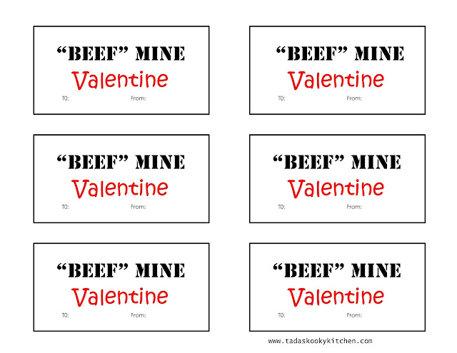 Tada's Kooky Kitchen: "Beef Mine" Valentine
