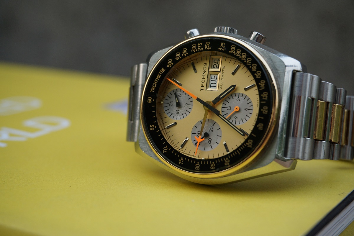 TECHNOS Automatic Chronograph Lemania 5100 movt (SOLD) - SAMPLE SHOP