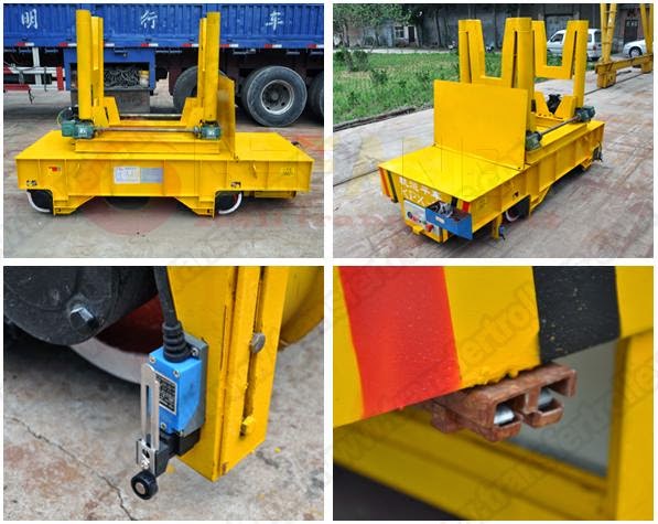 25t rail guided trolley for painting booth: battery powered ladle bogey ...