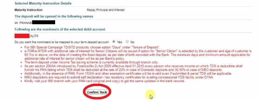How to open fixed deposit account in sbi online