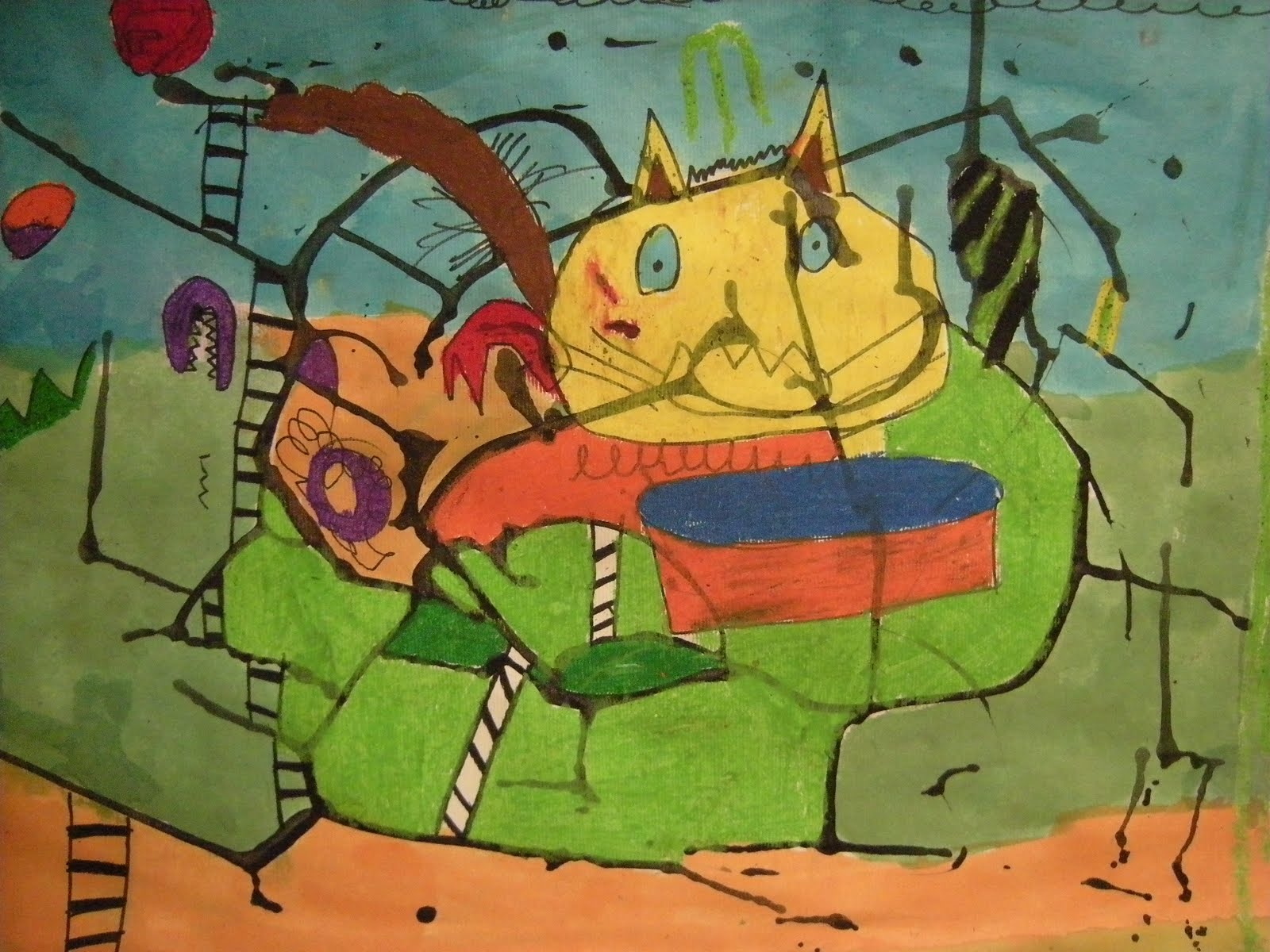 WHAT'S HAPPENING IN THE ART ROOM??: 5th Grade Abstract Paintings