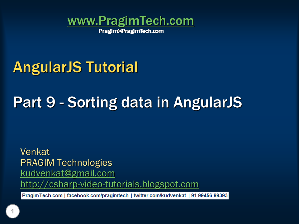 Sql Server Net And C Video Tutorial Sorting Data In Angularjs