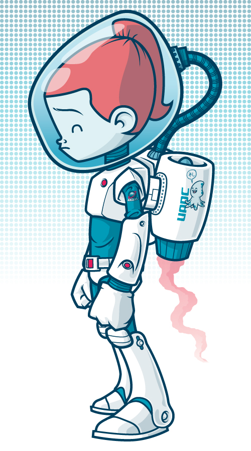 what catch me up: The Hammo, illustrations with a character