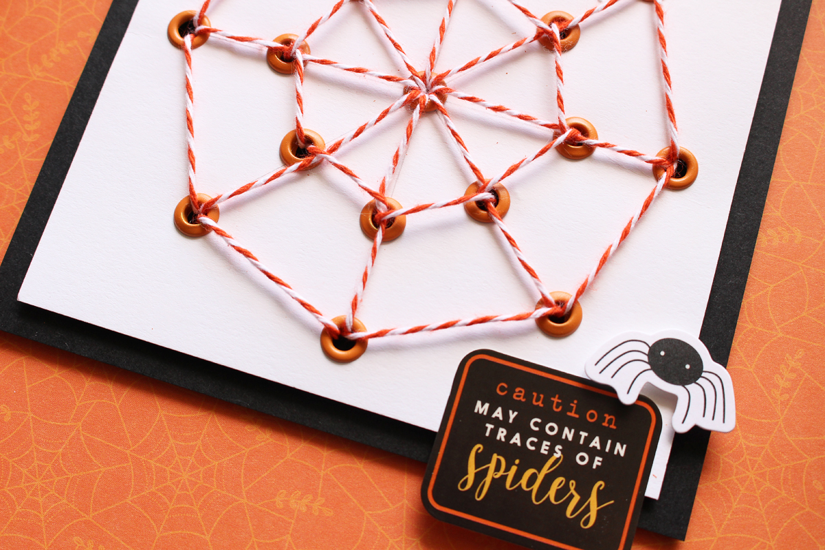 For the Love of Paper: Halloween Decor - String Art with Eyelets