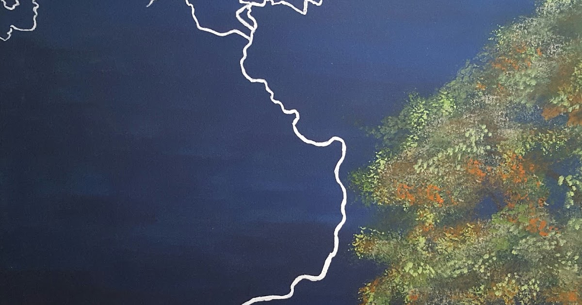 Dee's Drawings and Paintings: Acrylic Painting of a Lightning Strike