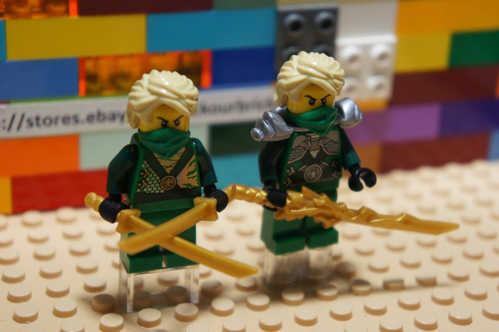 LEGO Ninjago 2x LLOYD GARMADON Green Ninja Minifigures + Samurai ...