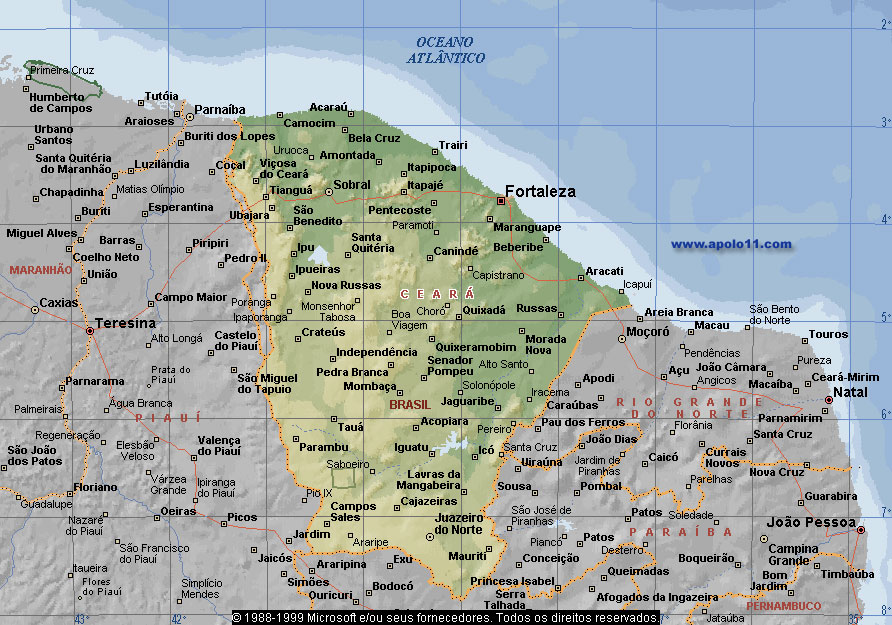 Mapas do Estado do Ceará - Geografia Total™