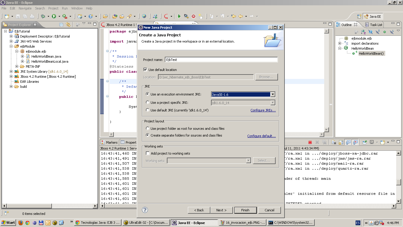 Java Frameworks & APIs: EJB - Configuración Eclipse + JBoss + EJB3