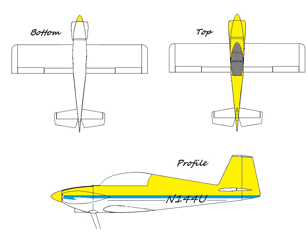 N2626C: Restoration of a Van's RV-4: scheme design idea 1