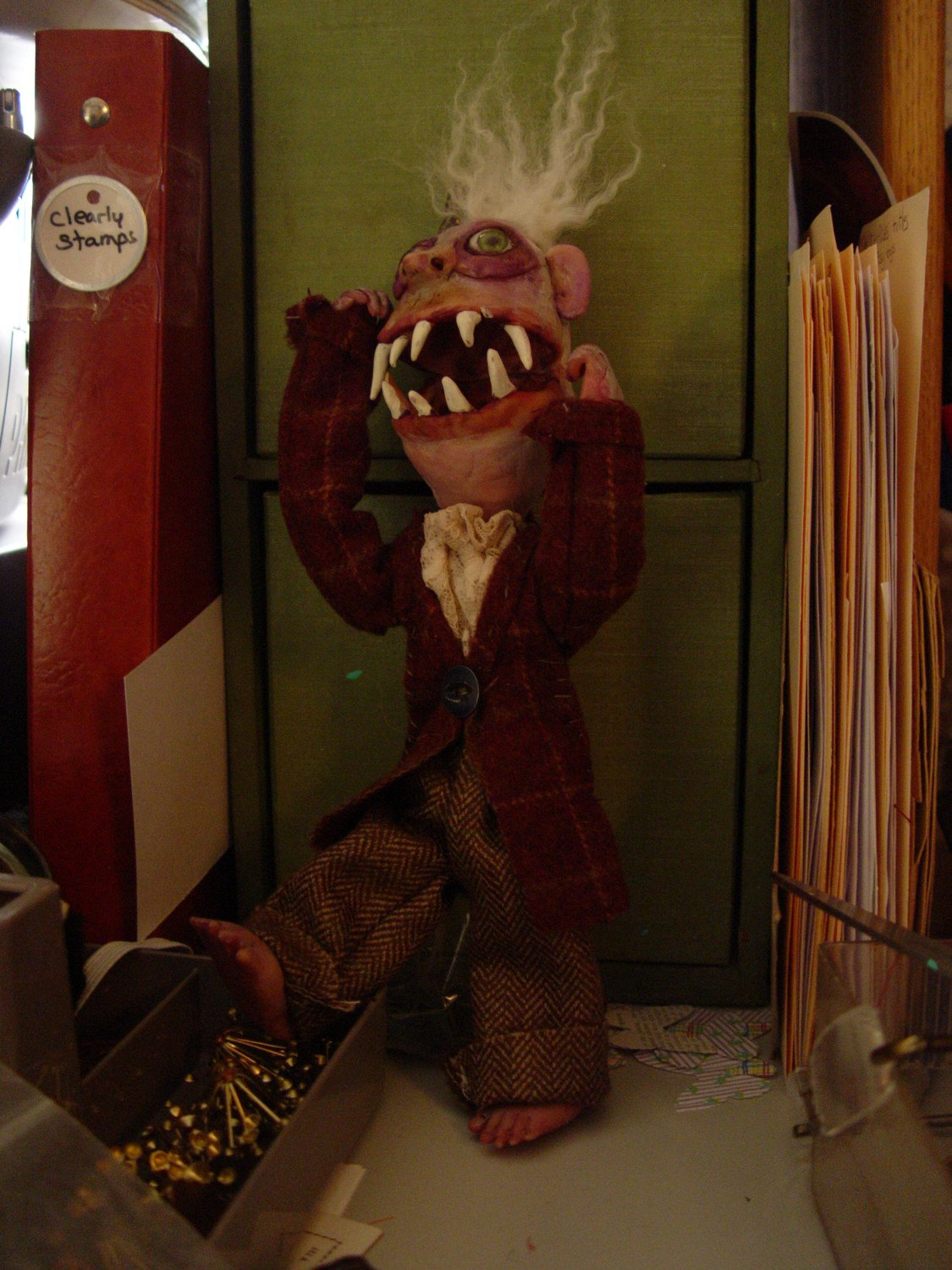 Liz Adeles SpOOky Art: Mortimer Monster under my bed