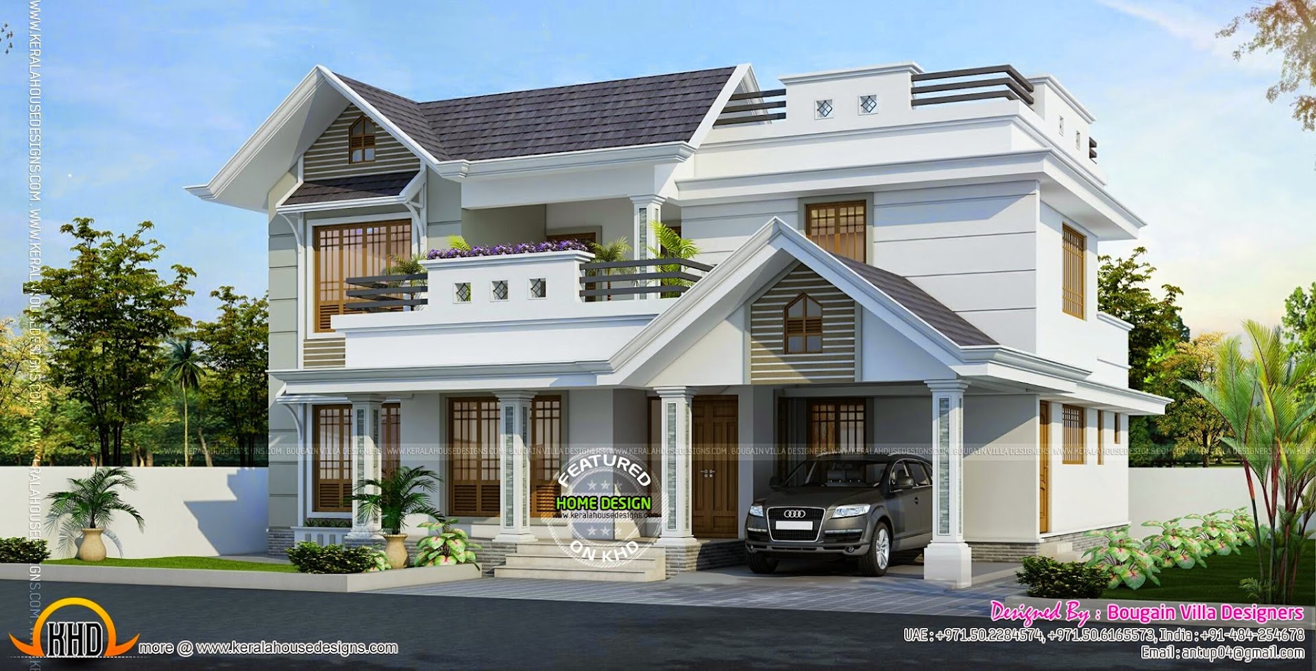 Beautiful house design in Kollam | keralahousedesigns