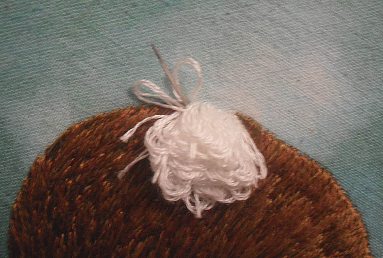 Sew in Love: Fluffy bits for stumpwork (turkey stitch/ghiordes knot)