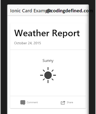 CSS Components in Ionic - Cards - Coding Defined