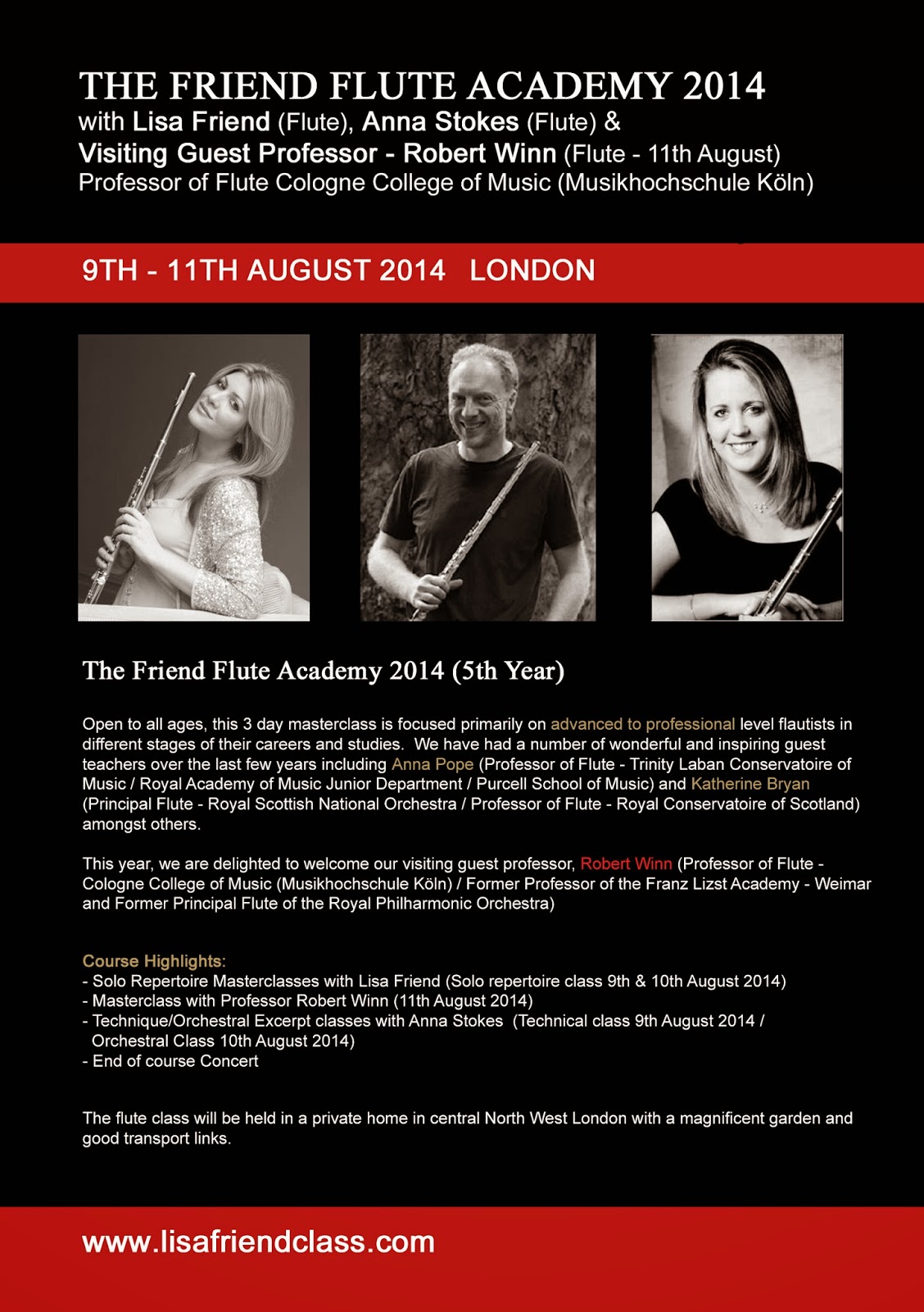 Teach Flute: THE FRIEND FLUTE ACADEMY 2014 - LONDON