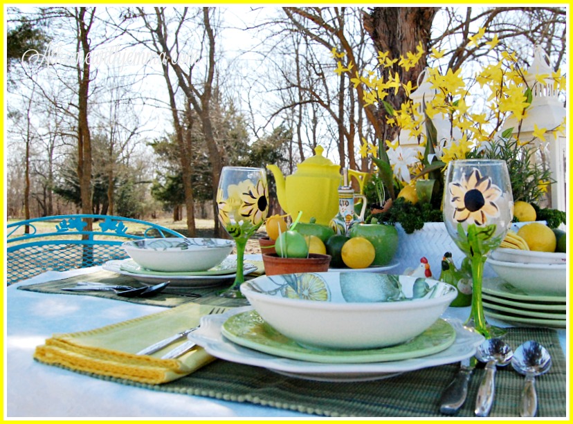 Lemon and Lime Spring Tablescape - At Home with Jemma