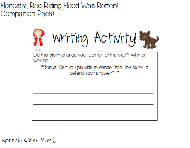 Reading Comprehension Stories: Honestly, Red Riding Hood Was Rotten ...