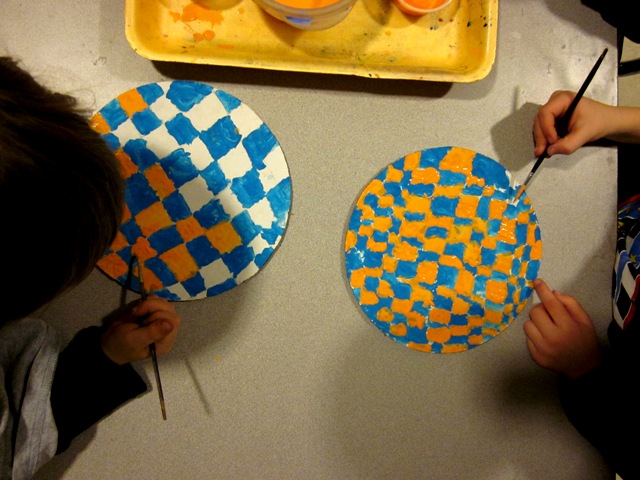 WES Kindergarten Art: OP ART using Complementary Colors