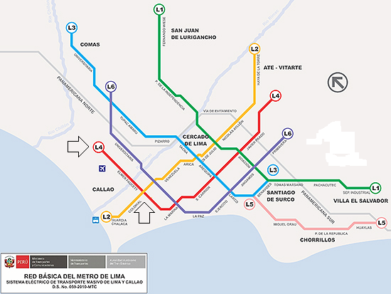 DESARROLLO PERUANO: Metro Línea 4 (Ramal): Ubicación de Estaciones