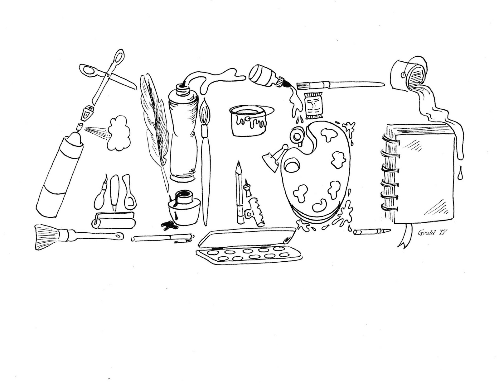 Hey, That's My Art Teacher: Positive & Negative Space Words/Illustrations