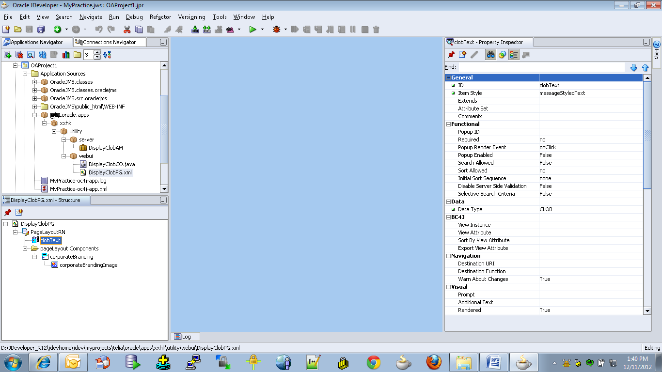 My Experiences Display Clob Data In Oracle Forms Deployed On Oracle E Biz