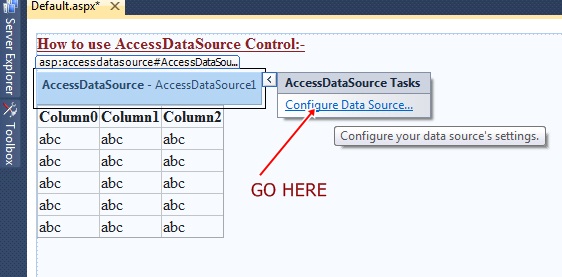 How to Access Microsoft Access database through AccessDataSource control easily | MY.NET Tutorials