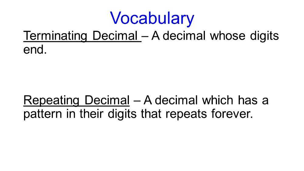 Repeating decimal