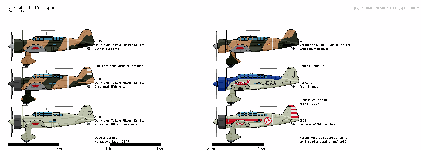 War Machines Drawn: Mitsubishi Ki-15