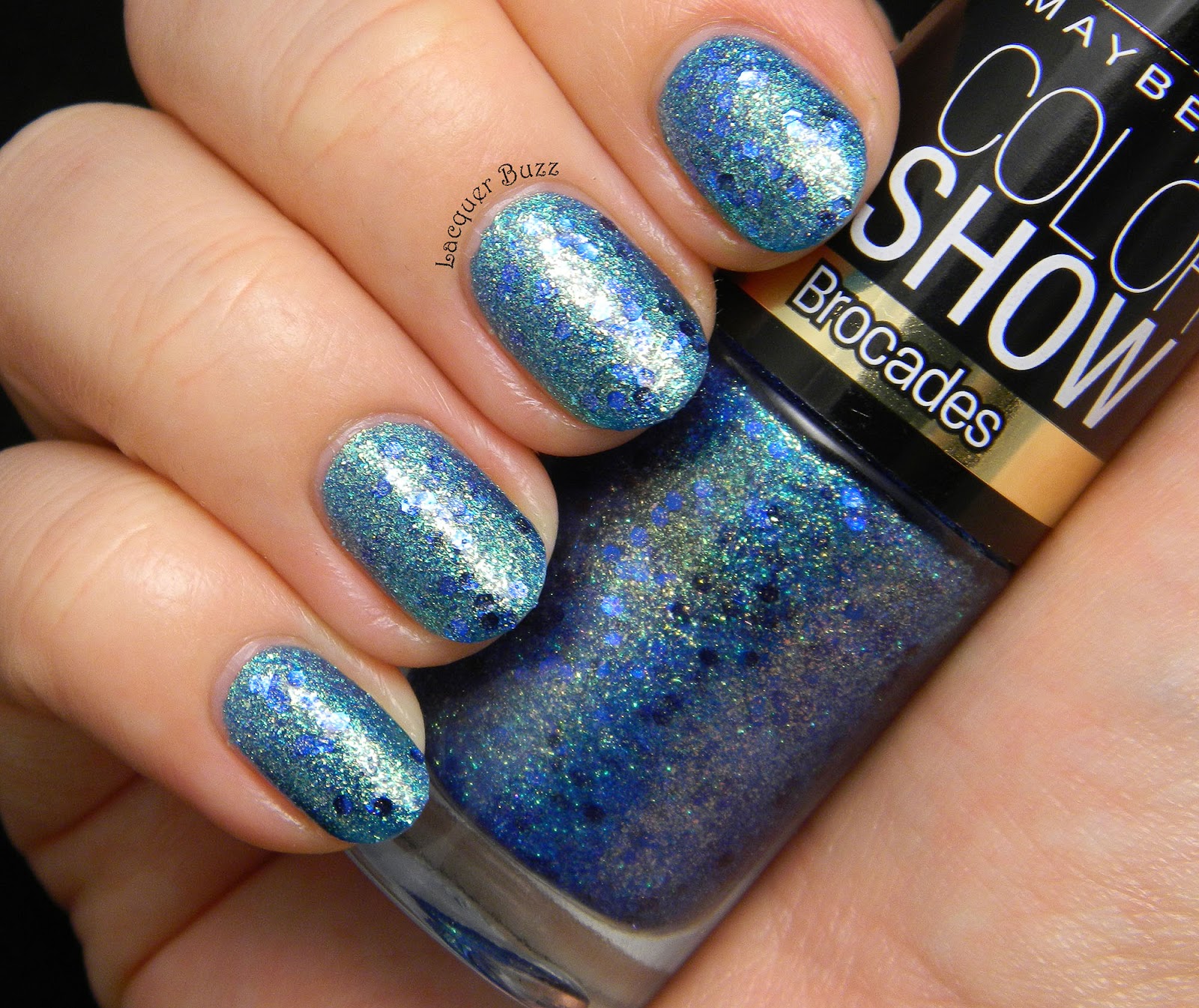Lacquer Buzz: Monday Blues: Maybelline Brocades Beaming Blue