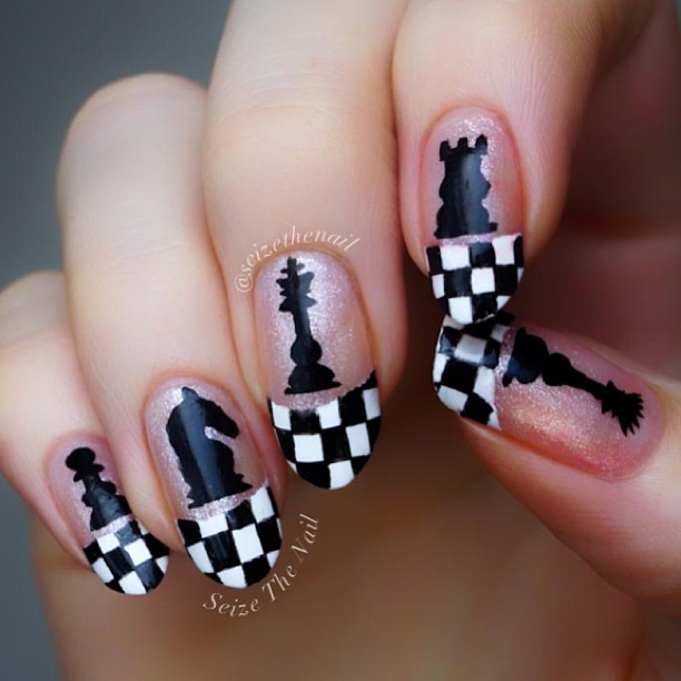 Board Games Inspired Nail art
