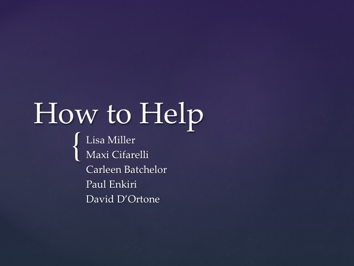 How to Help