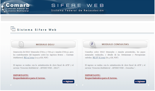 SIFERE WEB. Nuevos Contribuyentes Obligados.
