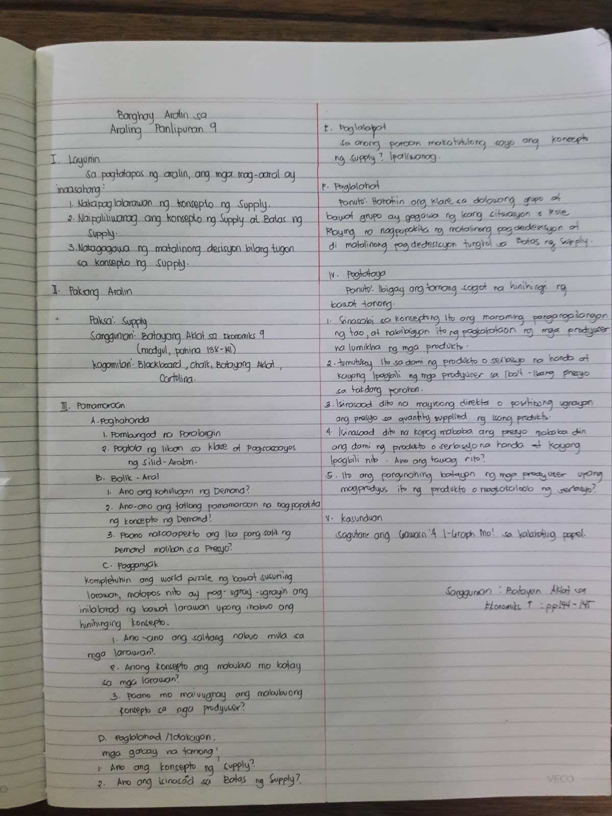 Examples Of Lesson Plans Used Examples Of Lesson Plans Used