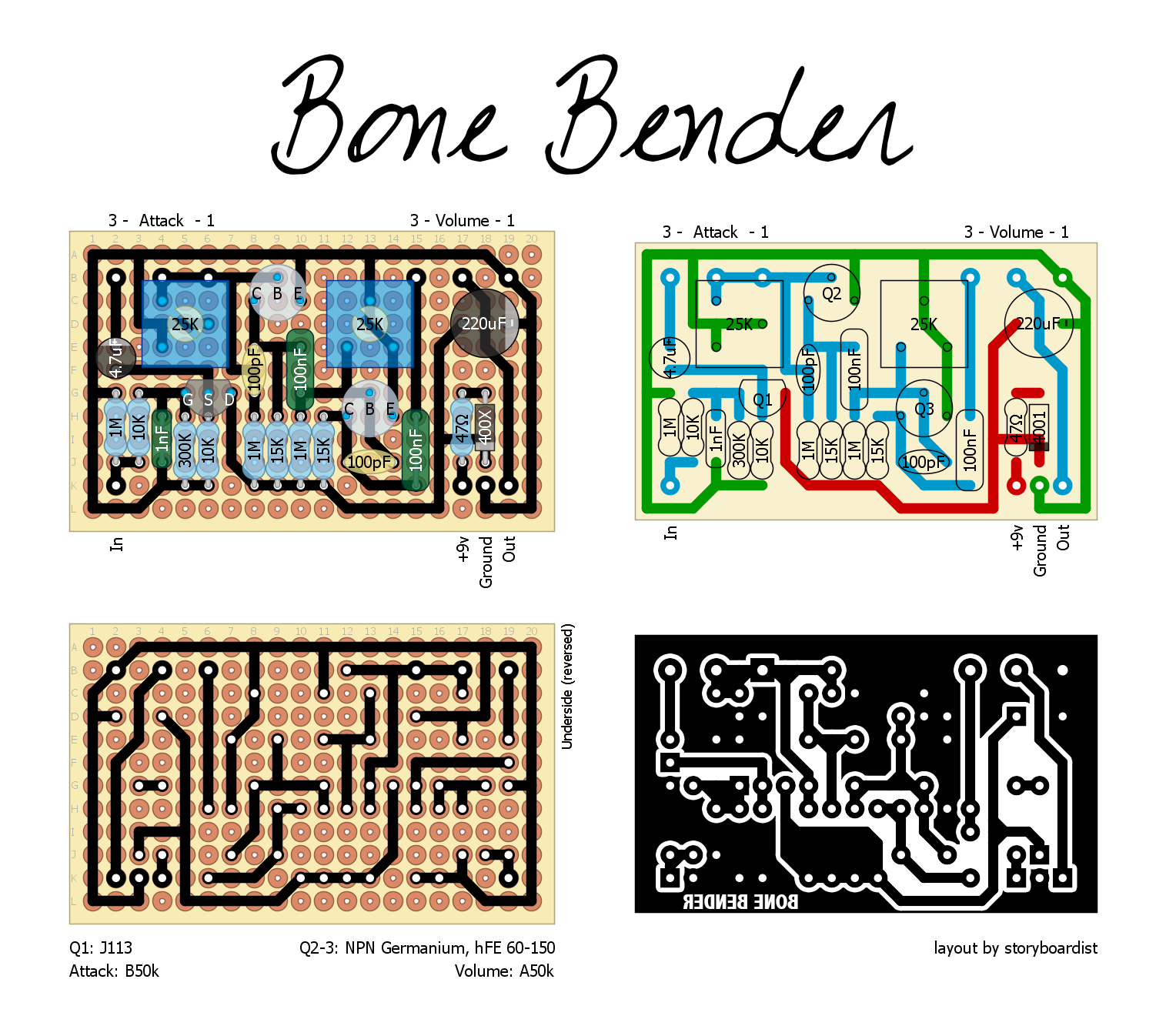 Perf and PCB Effects Layouts: BJF Bone Bender